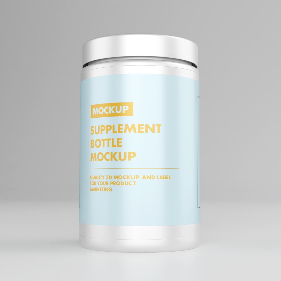 3D High-Quality 3D Supplements Jar Model - TurboSquid 2289651
