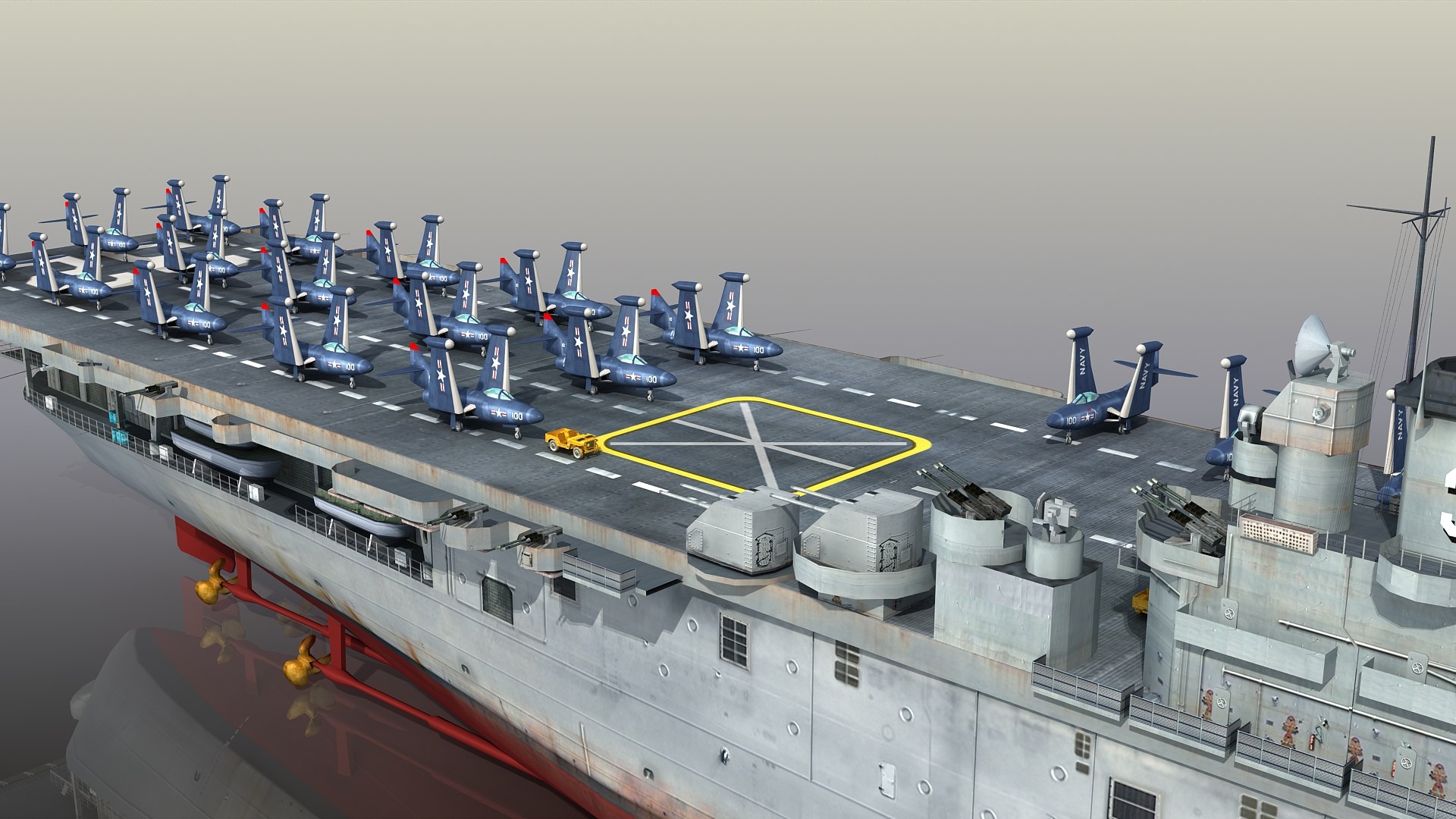 Uss Leyte Cv-32 Cvs 3D Model - TurboSquid 1541218