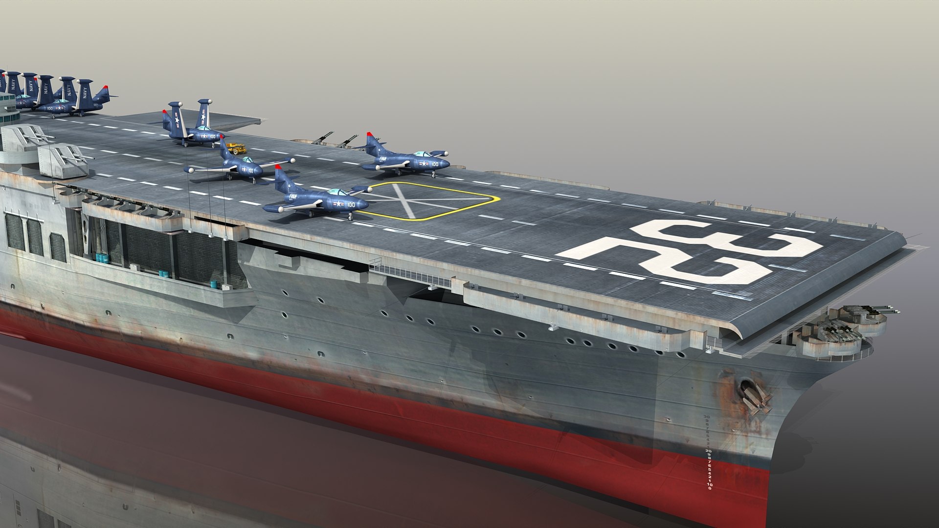 Uss Leyte Cv-32 Cvs 3D Model - TurboSquid 1541218
