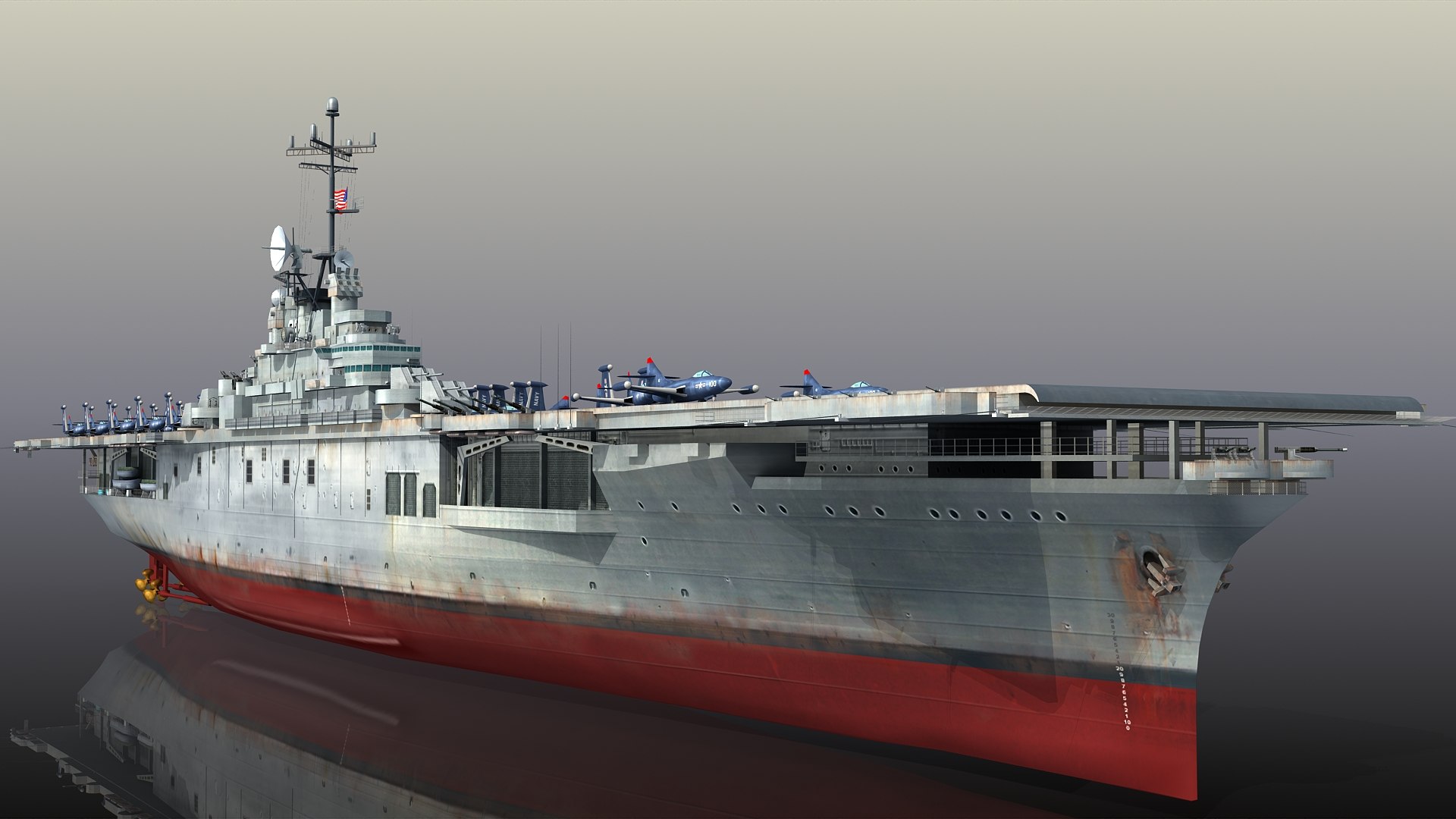 Uss Leyte Cv-32 Cvs 3D Model - TurboSquid 1541218
