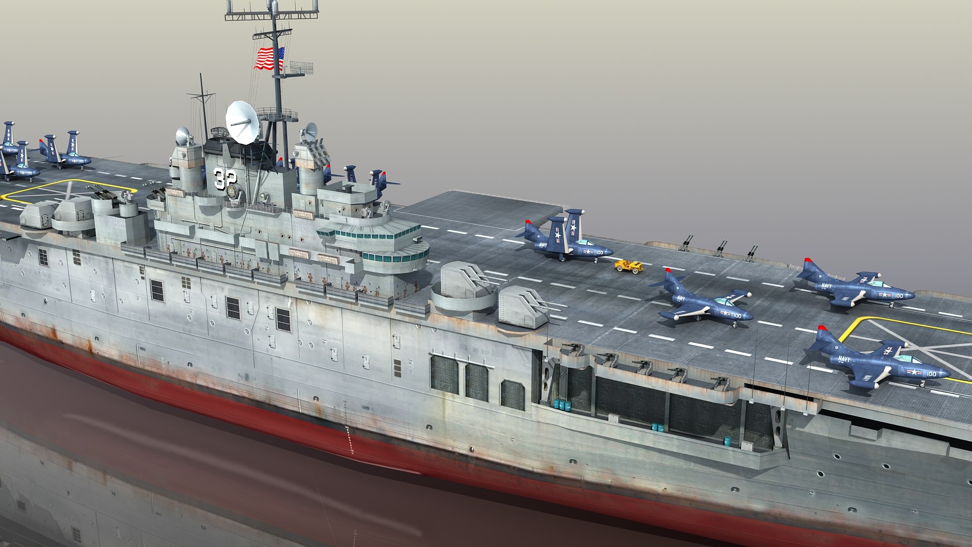 Uss Leyte Cv-32 Cvs 3D Model - TurboSquid 1541218