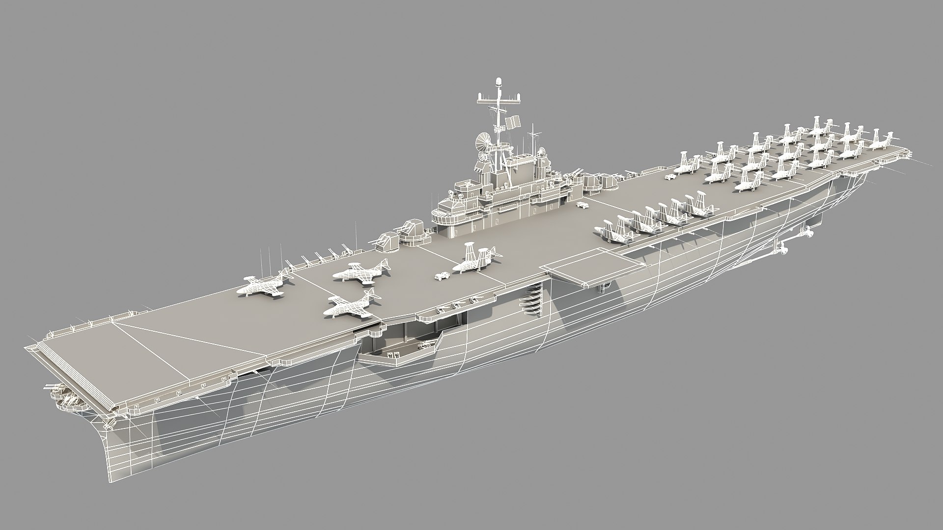 Uss Leyte Cv-32 Cvs 3D Model - TurboSquid 1541218