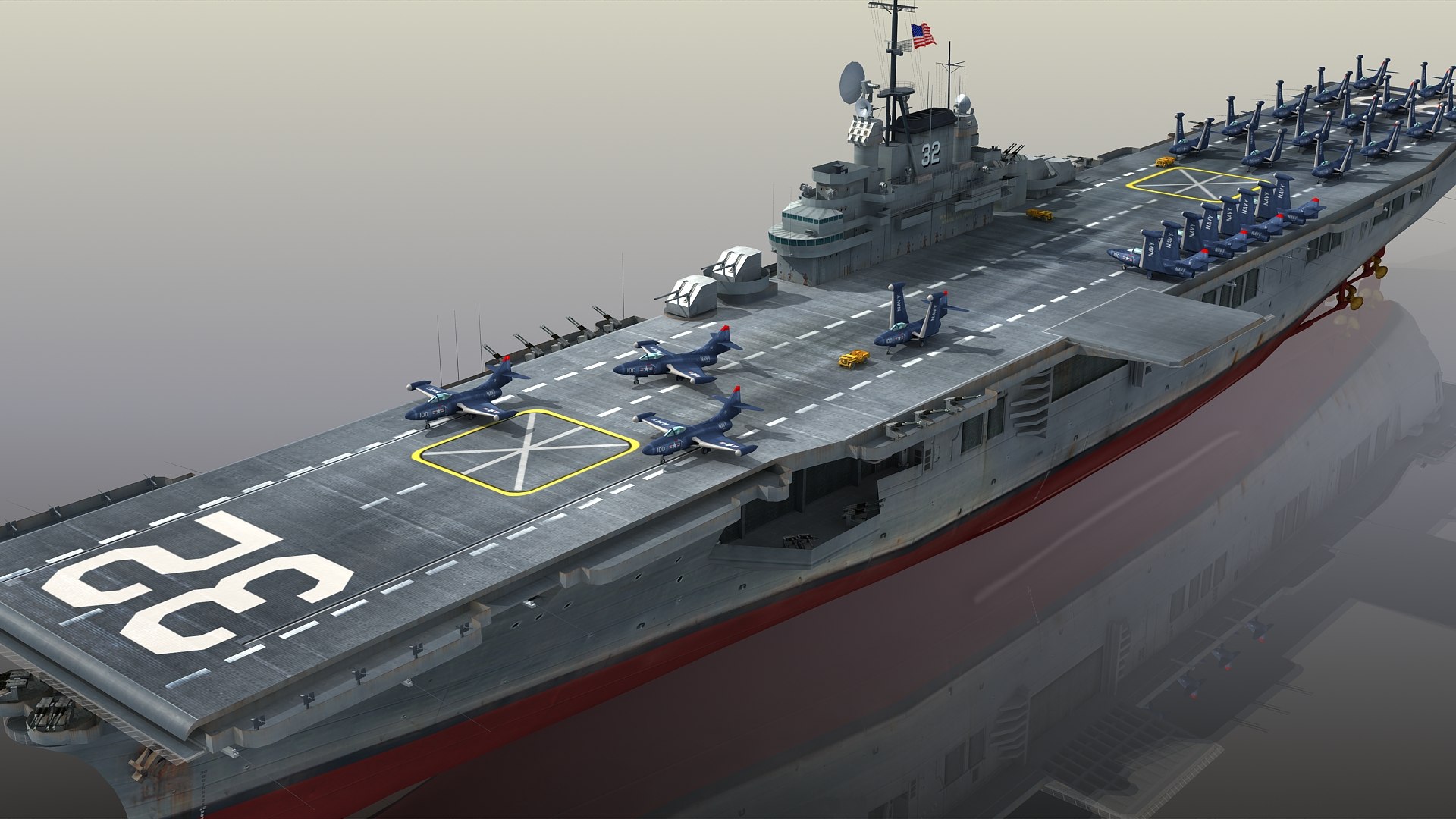 Uss Leyte Cv-32 Cvs 3D Model - TurboSquid 1541218