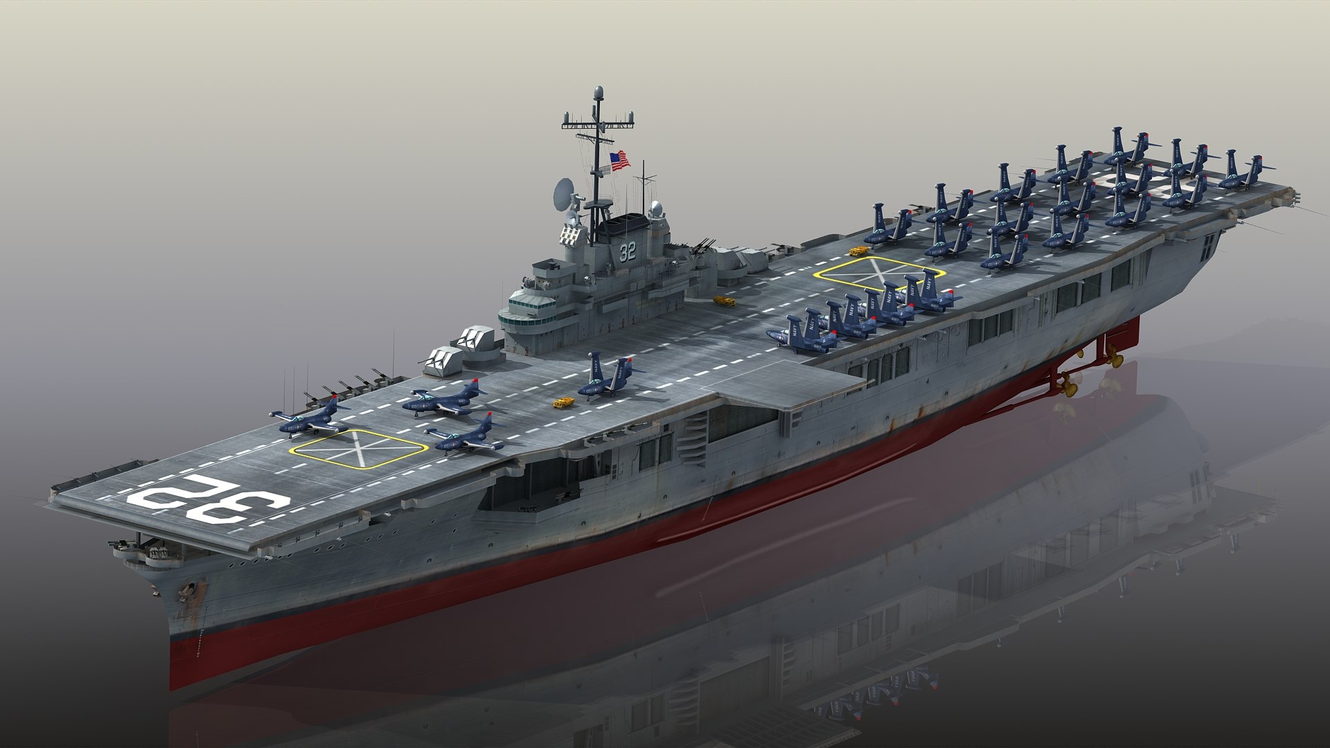 Uss Leyte Cv-32 Cvs 3D Model - TurboSquid 1541218