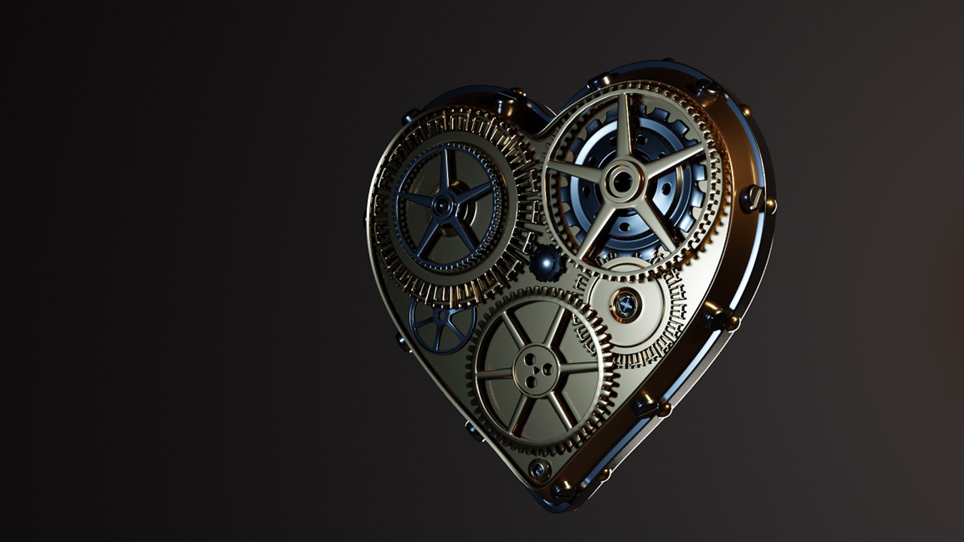 3D Heart Metal Steel Model - TurboSquid 1502121