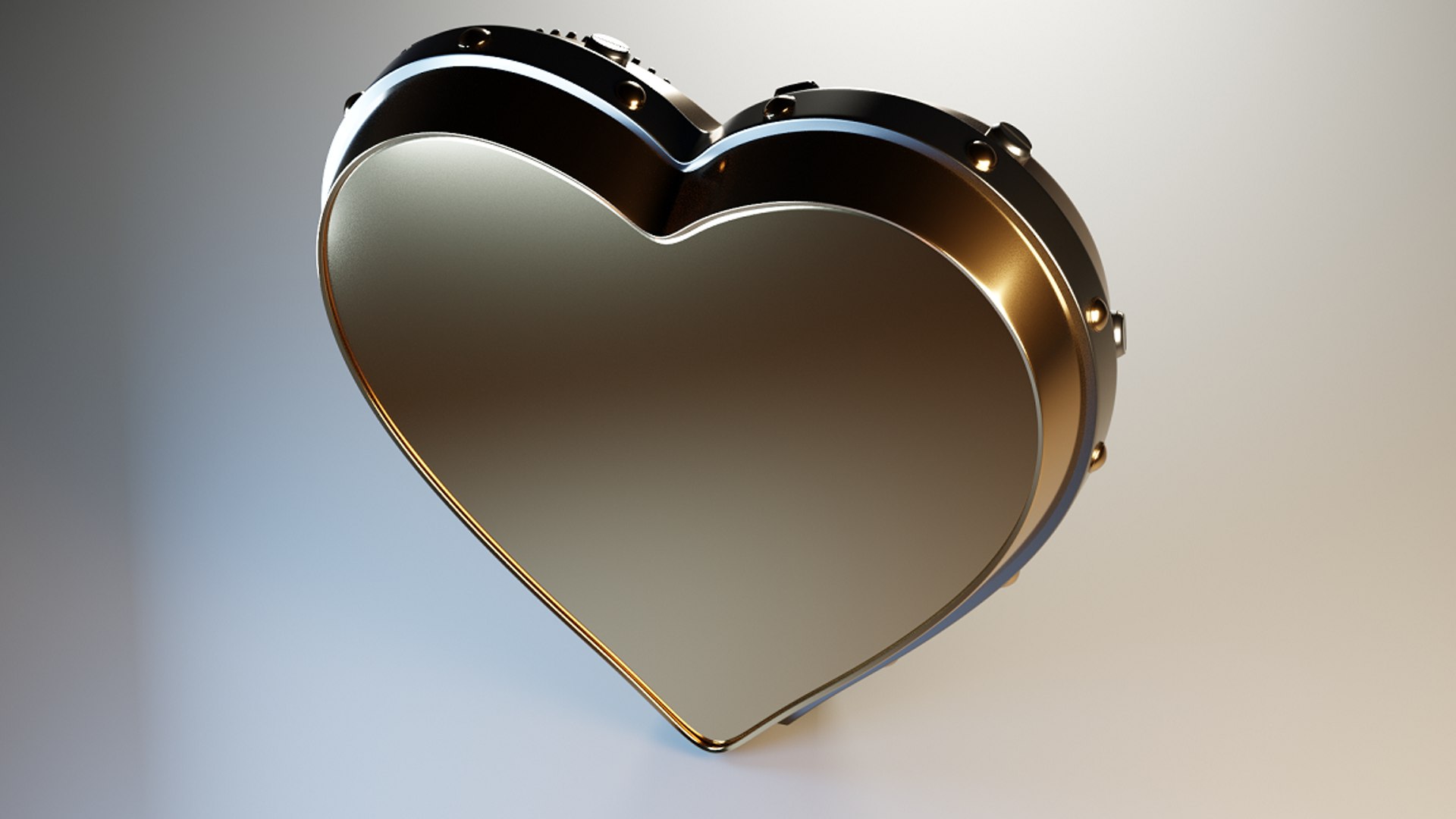 3D Heart Metal Steel Model - TurboSquid 1502121