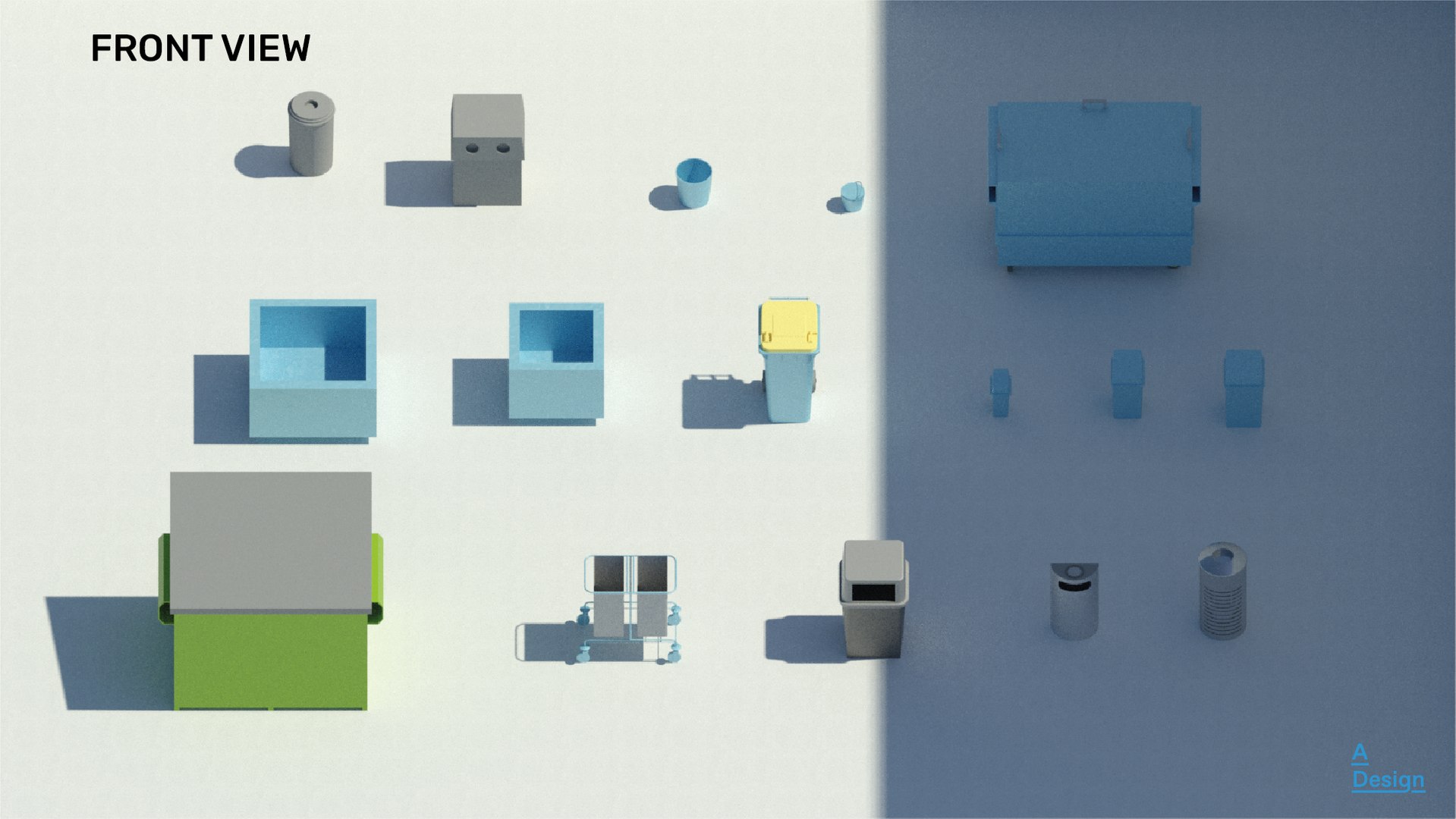 Litter Bins And Garbage Cans 3D - TurboSquid 1923936