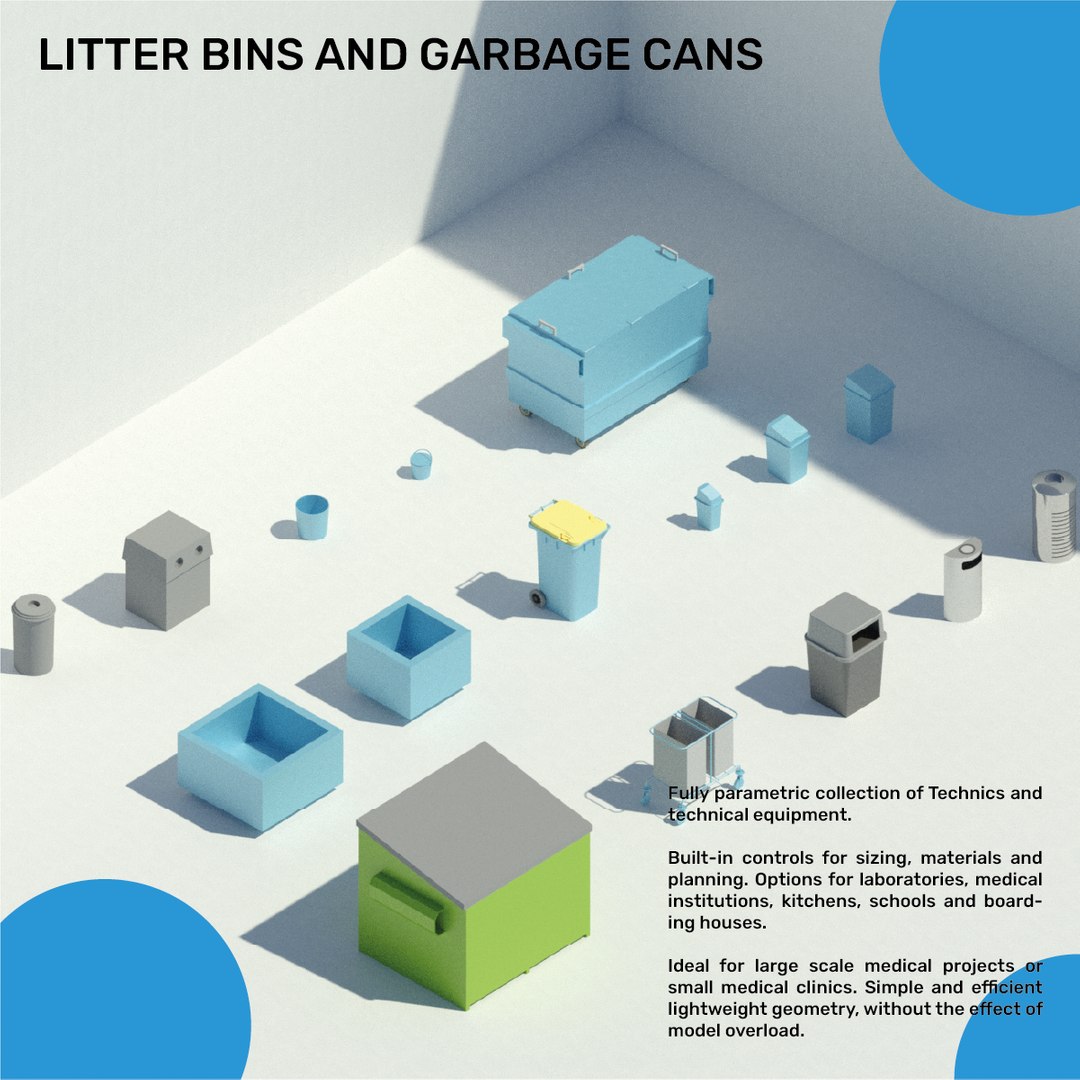 modelo 3d Litter bins and garbage cans - TurboSquid 1923936