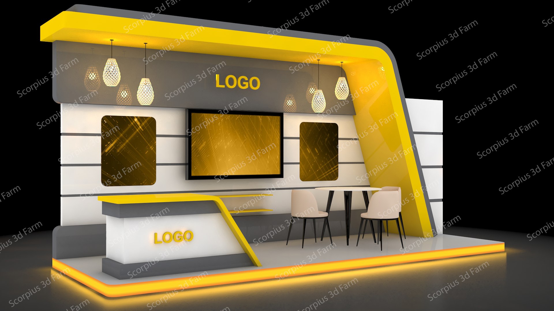 Virtual Booth Model - TurboSquid 1822848