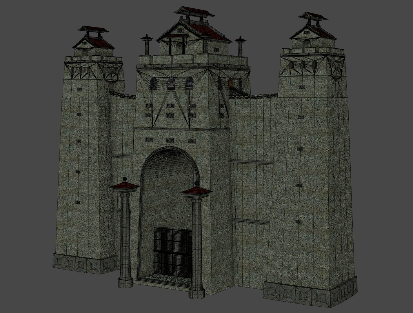 3D Fantasy Orient Tower Guard Castle Model - TurboSquid 1788861