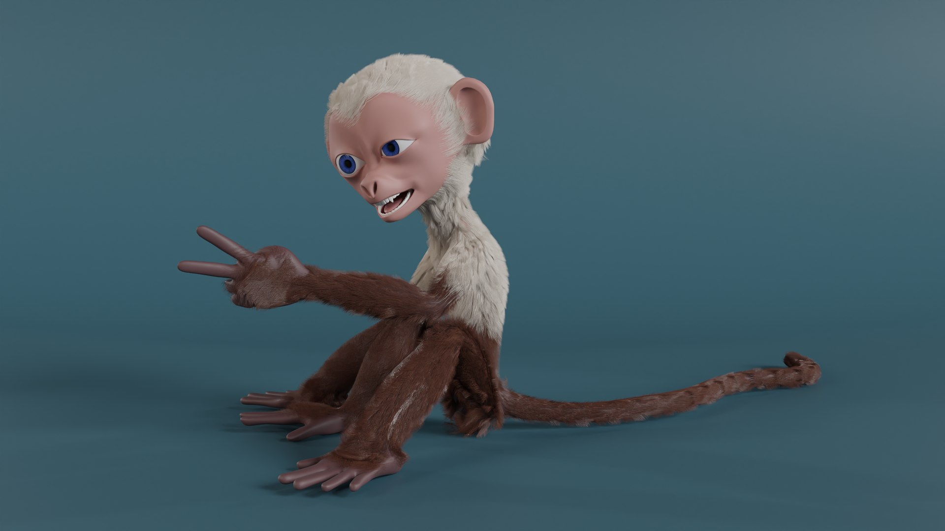 3D Doug The Fully Rigged Fully Customizable Capuchin Monkey Model ...