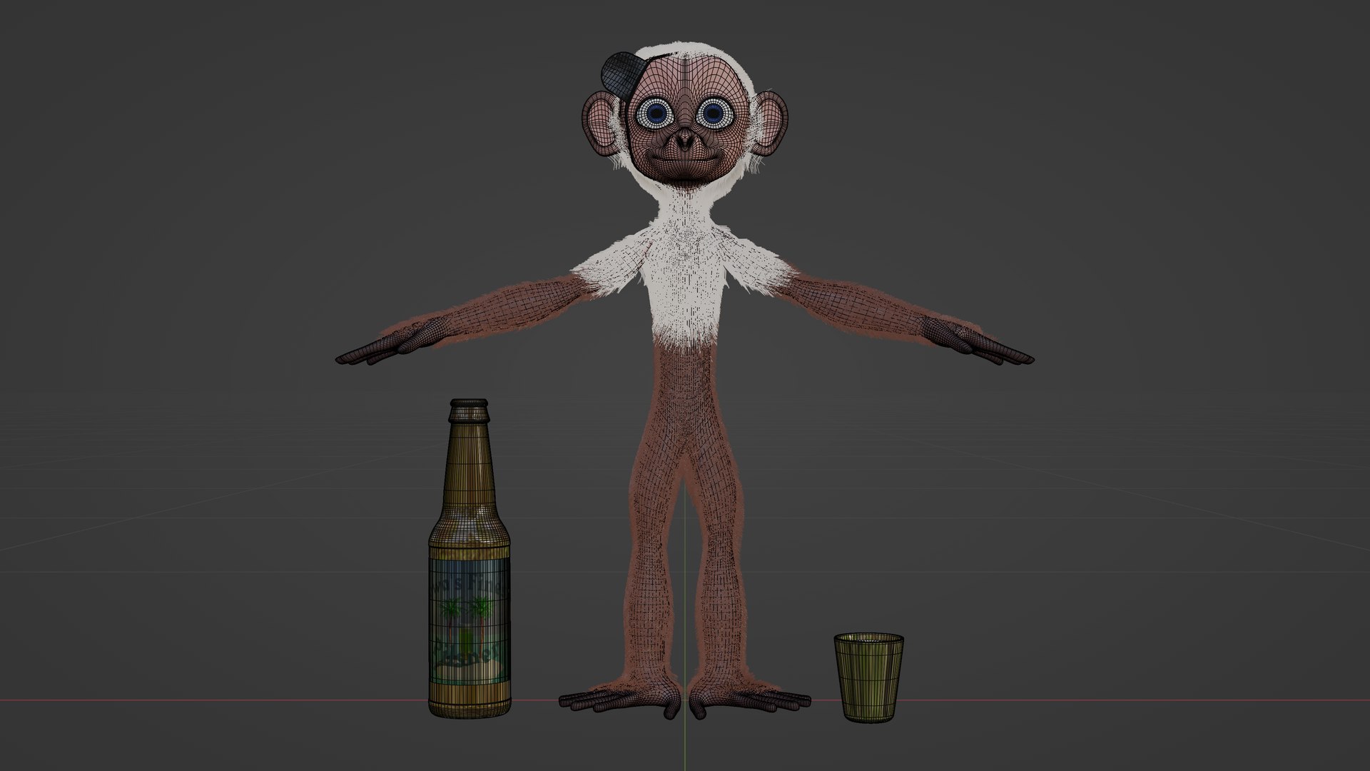 3D Doug The Fully Rigged Fully Customizable Capuchin Monkey Model ...