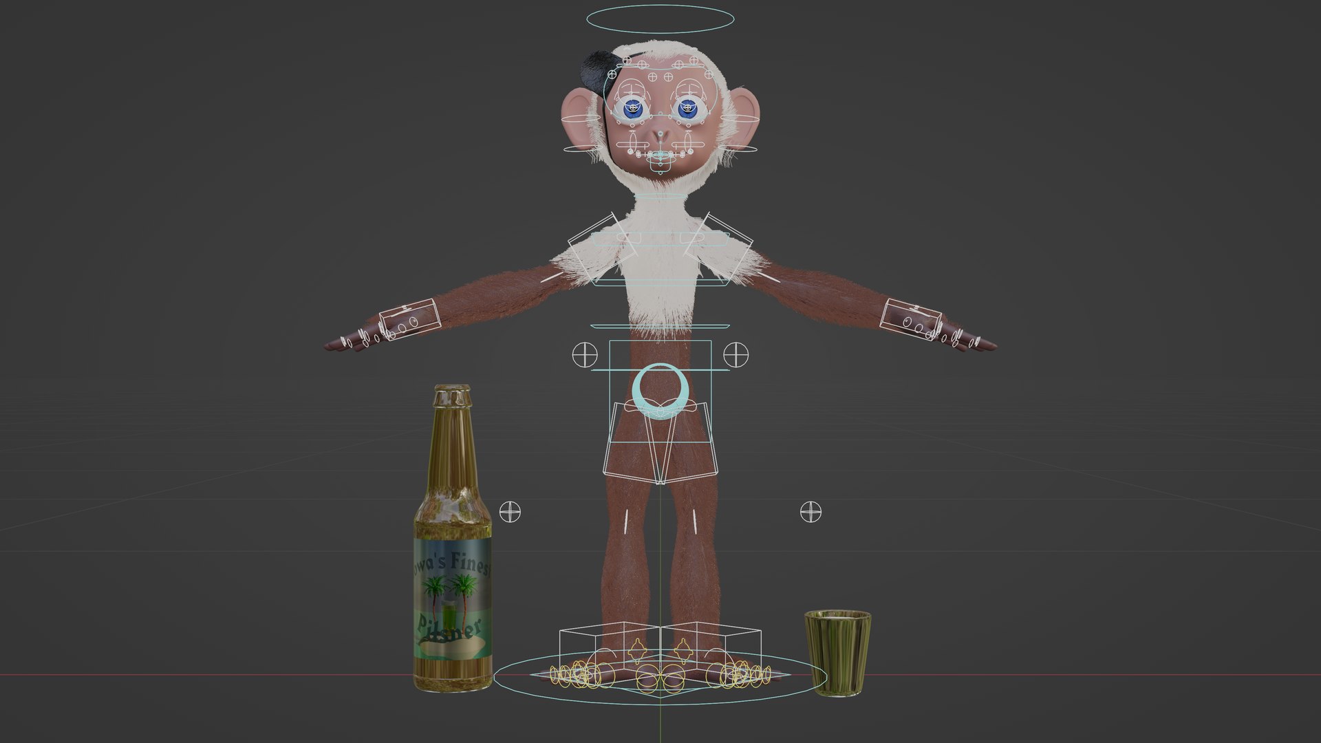 3D Doug The Fully Rigged Fully Customizable Capuchin Monkey Model ...