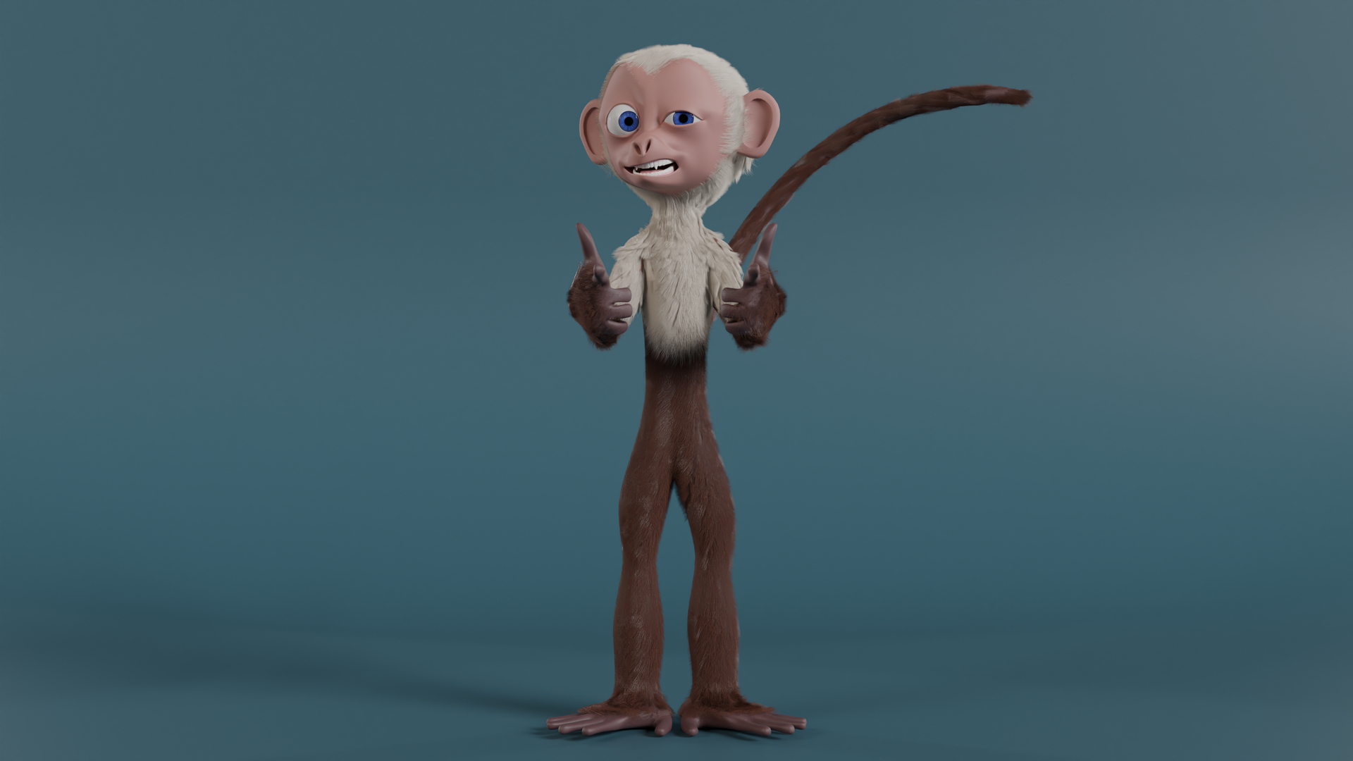 3D Doug The Fully Rigged Fully Customizable Capuchin Monkey Model ...