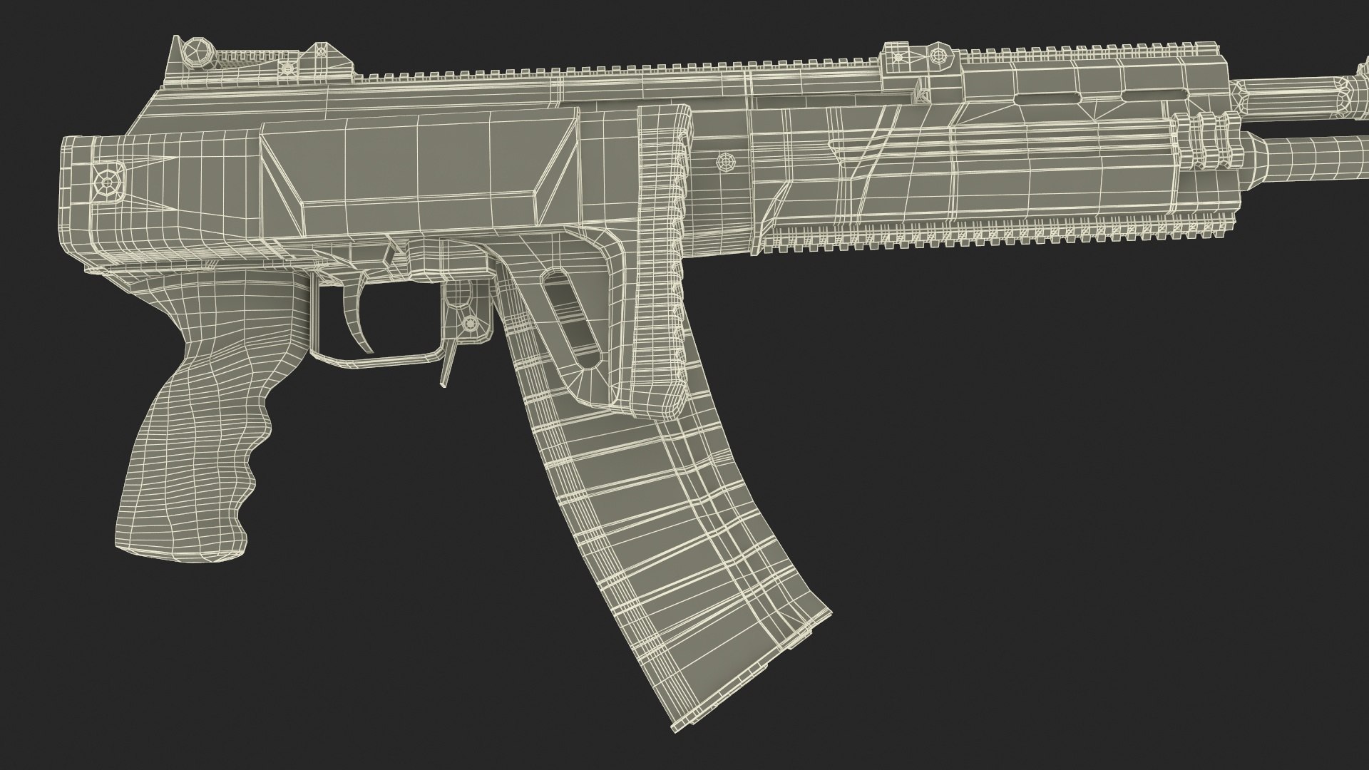 AK-12 2011 Variant with Folded Stock Old model - TurboSquid 2135241