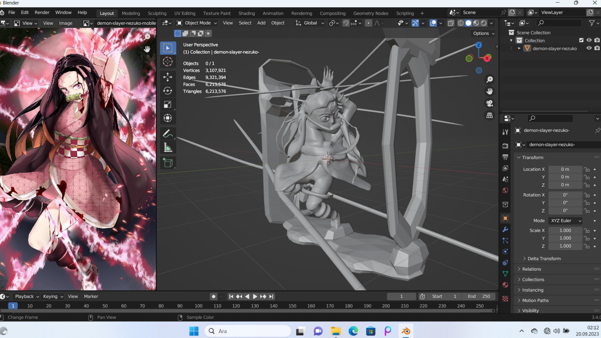 3D demon slayer-nezuko model - TurboSquid 2127863