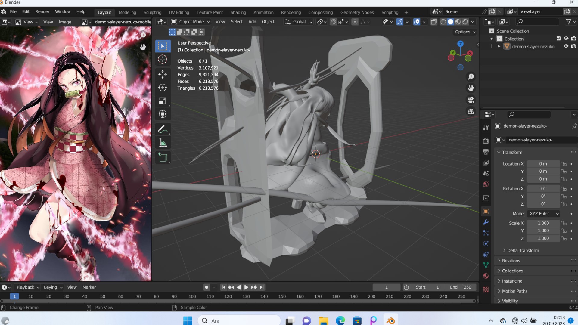3D demon slayer-nezuko model - TurboSquid 2127863