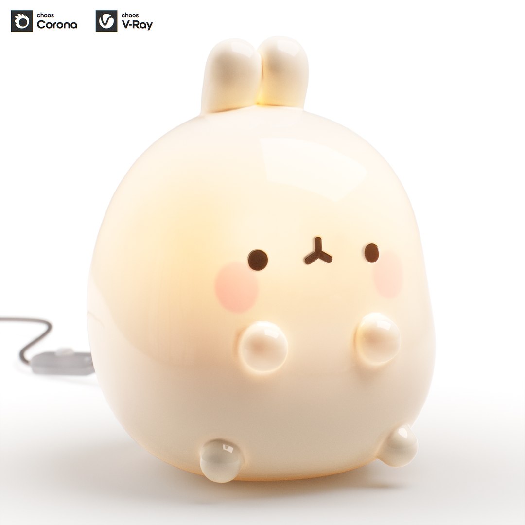 3D Molang Bunny Table Lamp - TurboSquid 2146486