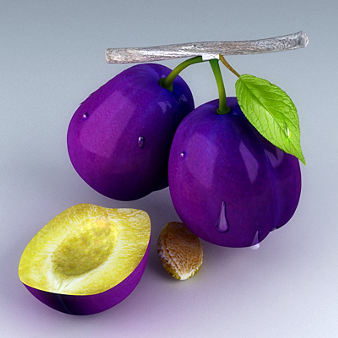 Plums 3d Model