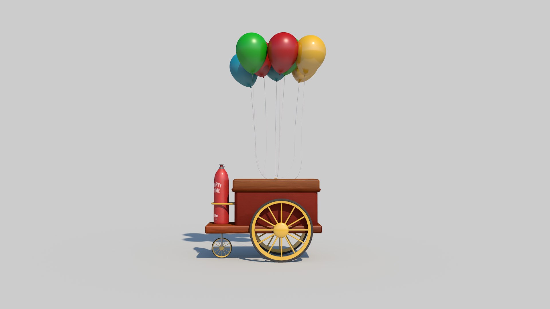 3D Cart Balloons - TurboSquid 1612007