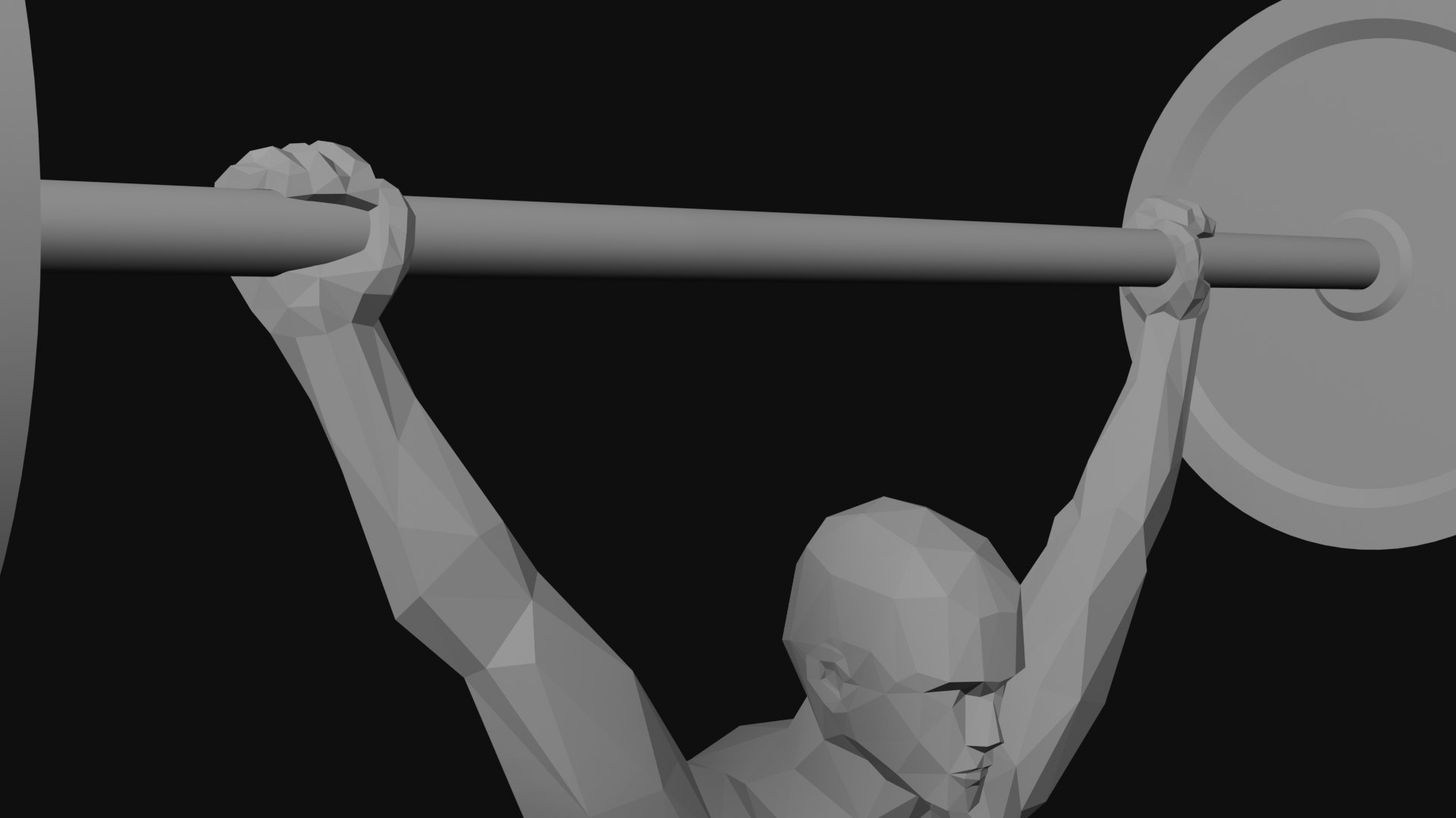 3D Printing LowPoly Snatch Pose Male Weightlifter 3D - TurboSquid 2199435