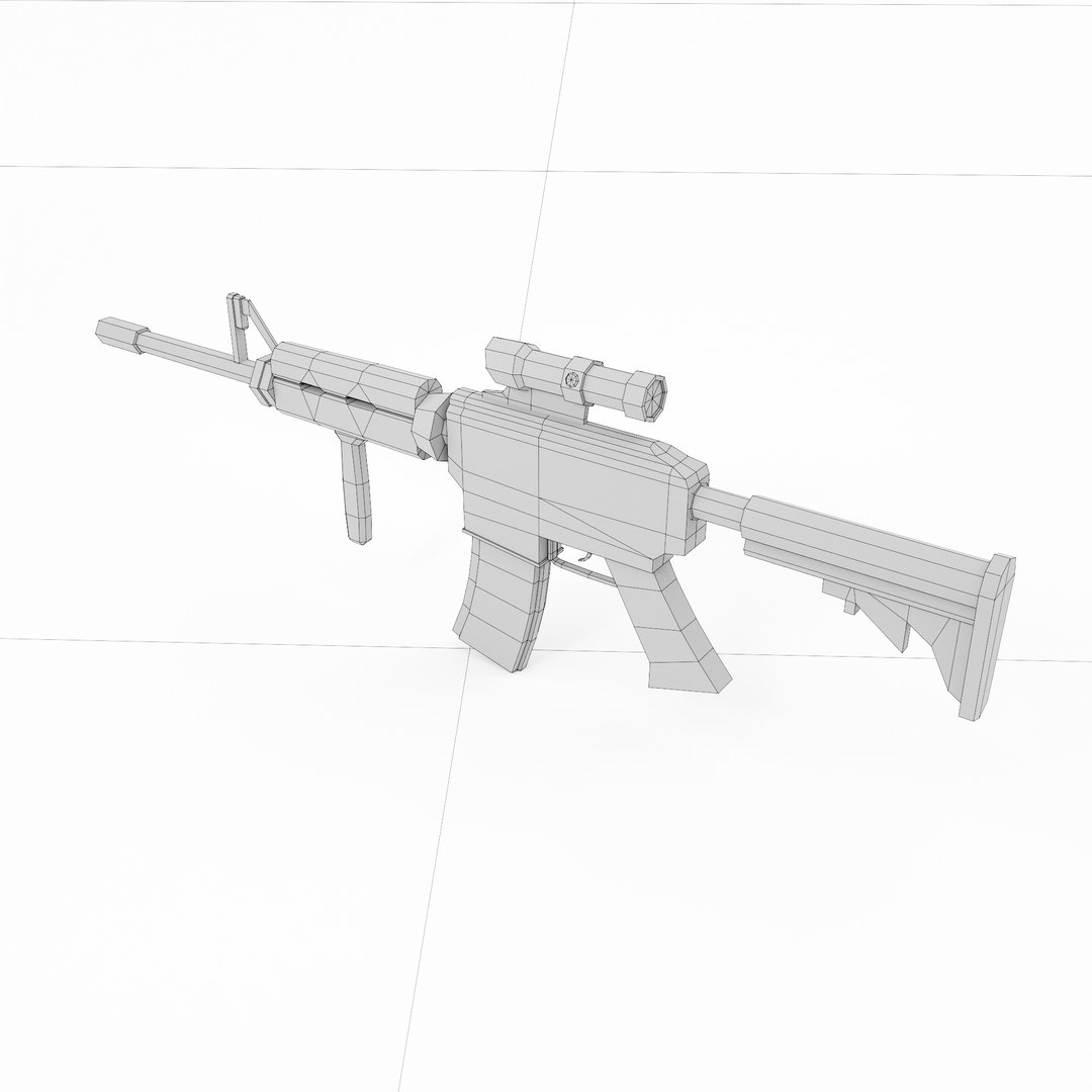 M4A1 Carbine Assault Rifle Gun 3D Model - TurboSquid 1993073