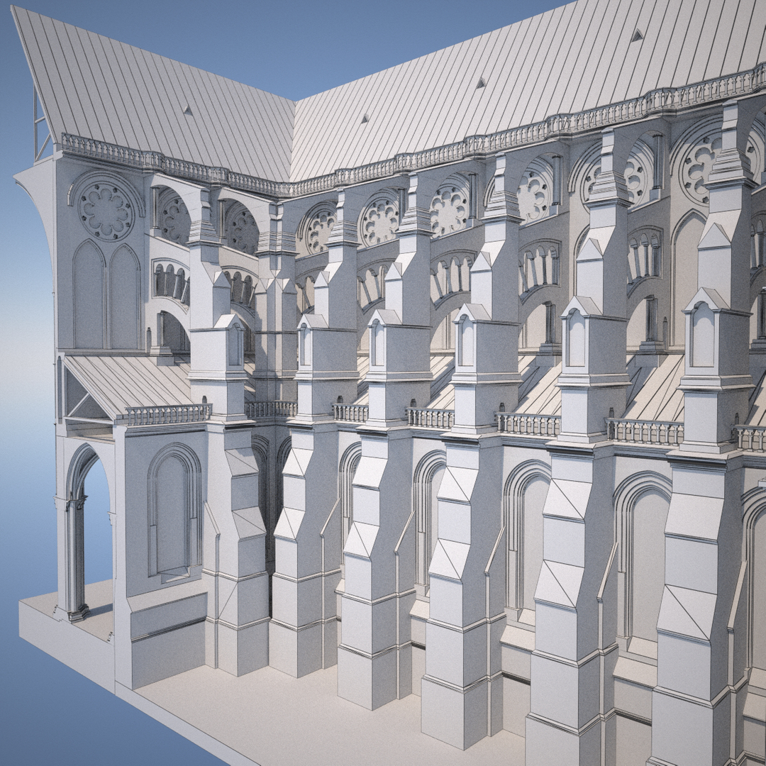 Chartres cathedral 3D model - TurboSquid 1246219