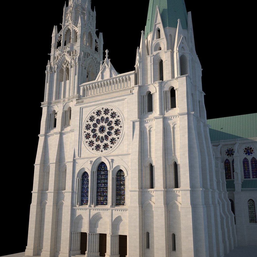 Chartres Cathedral 3D Model - TurboSquid 1246219