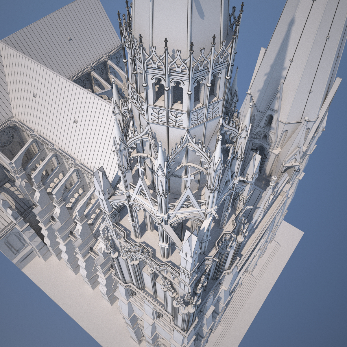 Chartres cathedral 3D model - TurboSquid 1246219