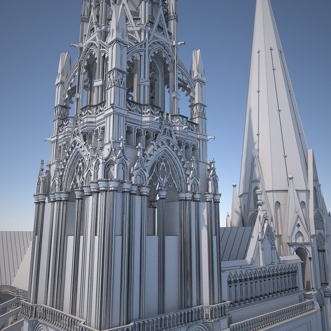 Chartres Cathedral 3D Model - TurboSquid 1246219