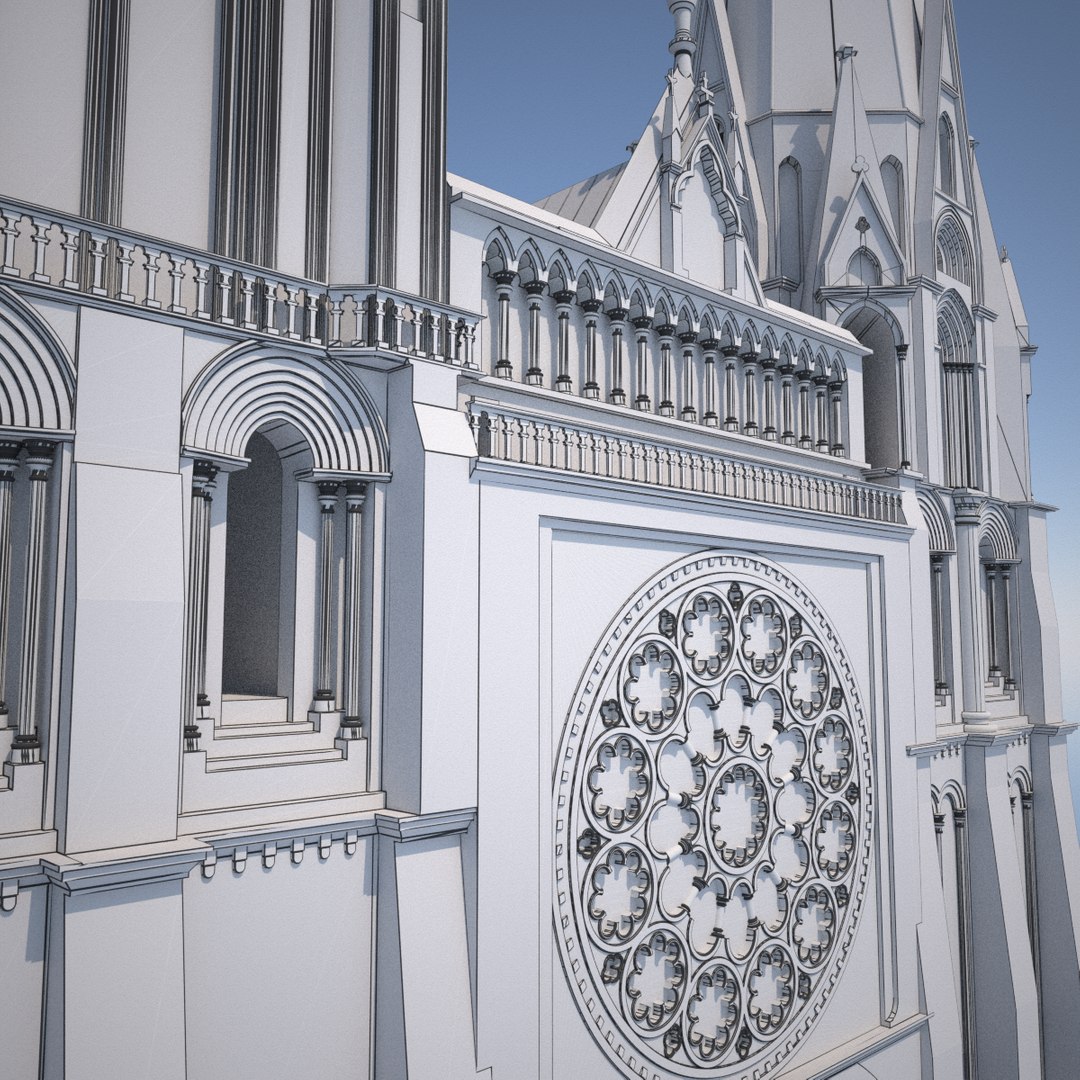 Chartres cathedral 3D model - TurboSquid 1246219