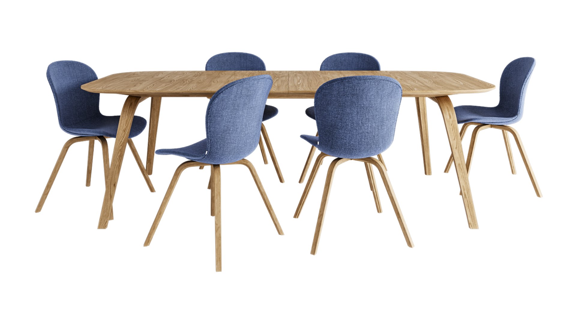 3D Hauge Dining Table And Chair Model - TurboSquid 2105363