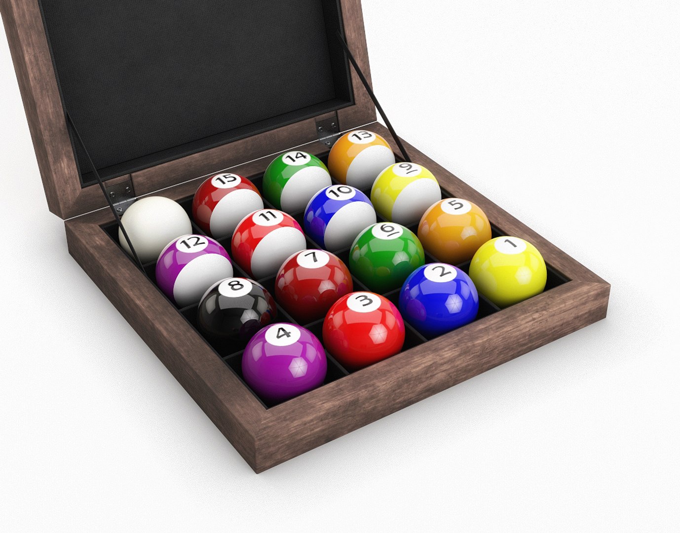 3D Model Pool Balls Wood - TurboSquid 1206162