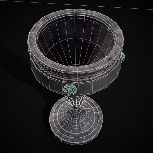Medieval Iron Emerald Goblet 3D - TurboSquid 2010610