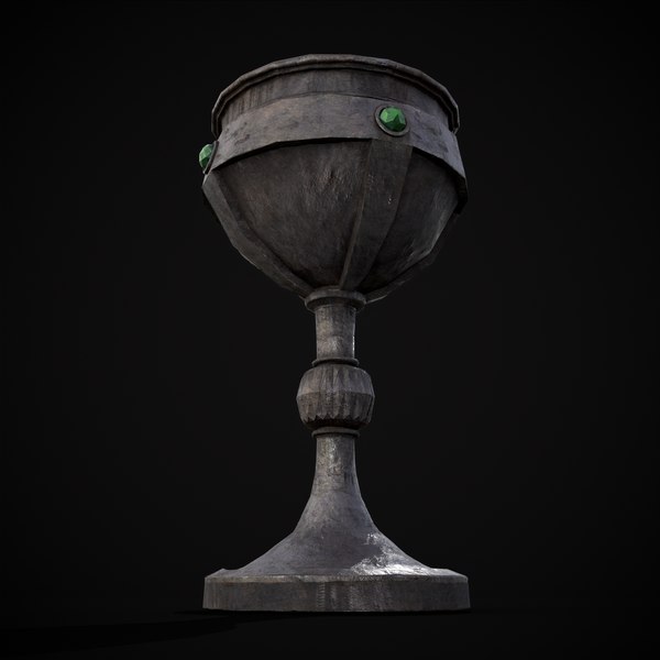 Medieval Iron Emerald Goblet 3D - TurboSquid 2010610