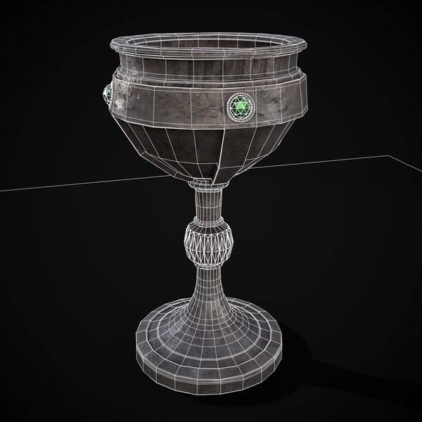 Medieval Iron Emerald Goblet 3D - TurboSquid 2010610