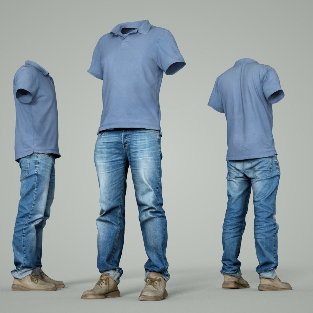 Male Clothing Outfit 3D Model - TurboSquid 1329853