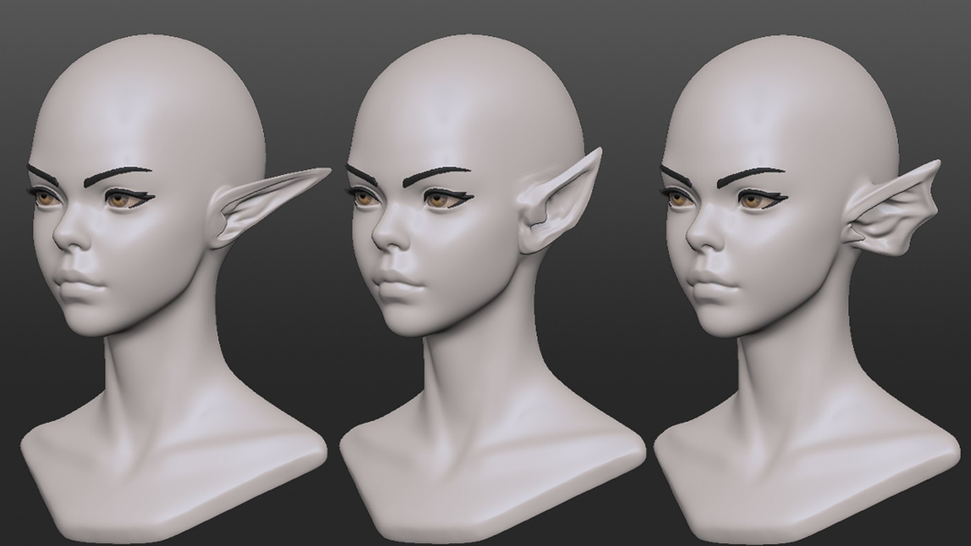 Stylized Ear Brush 3D Model - TurboSquid 2379630