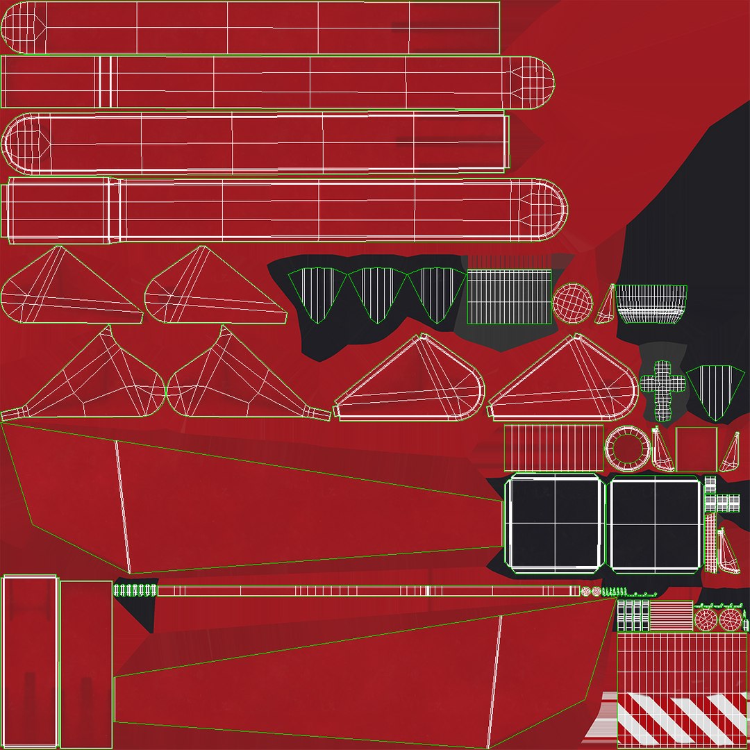 3D Model Crane Outrigger 03 Red - TurboSquid 1680023