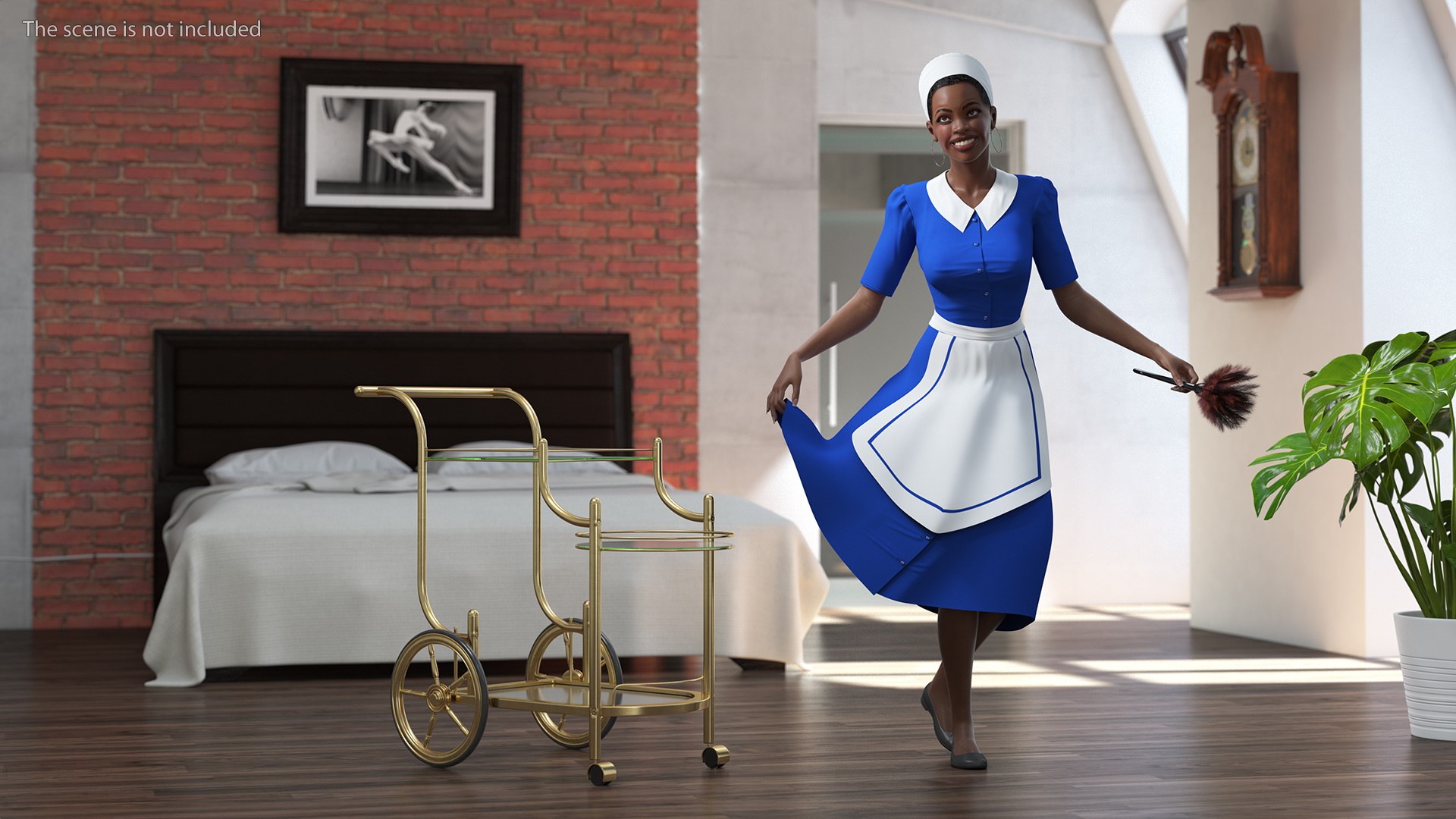 Dark Skinned Black Maid Model - TurboSquid 1656504