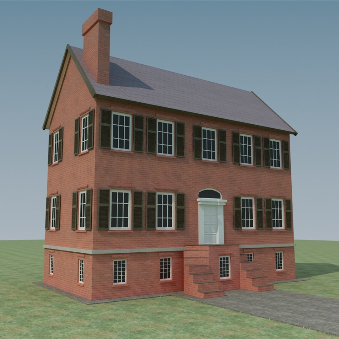 3d Model Of Small Town House Building