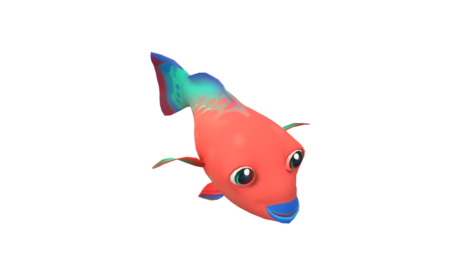 3D Parrot Fish Toon Animation Model - TurboSquid 1586156