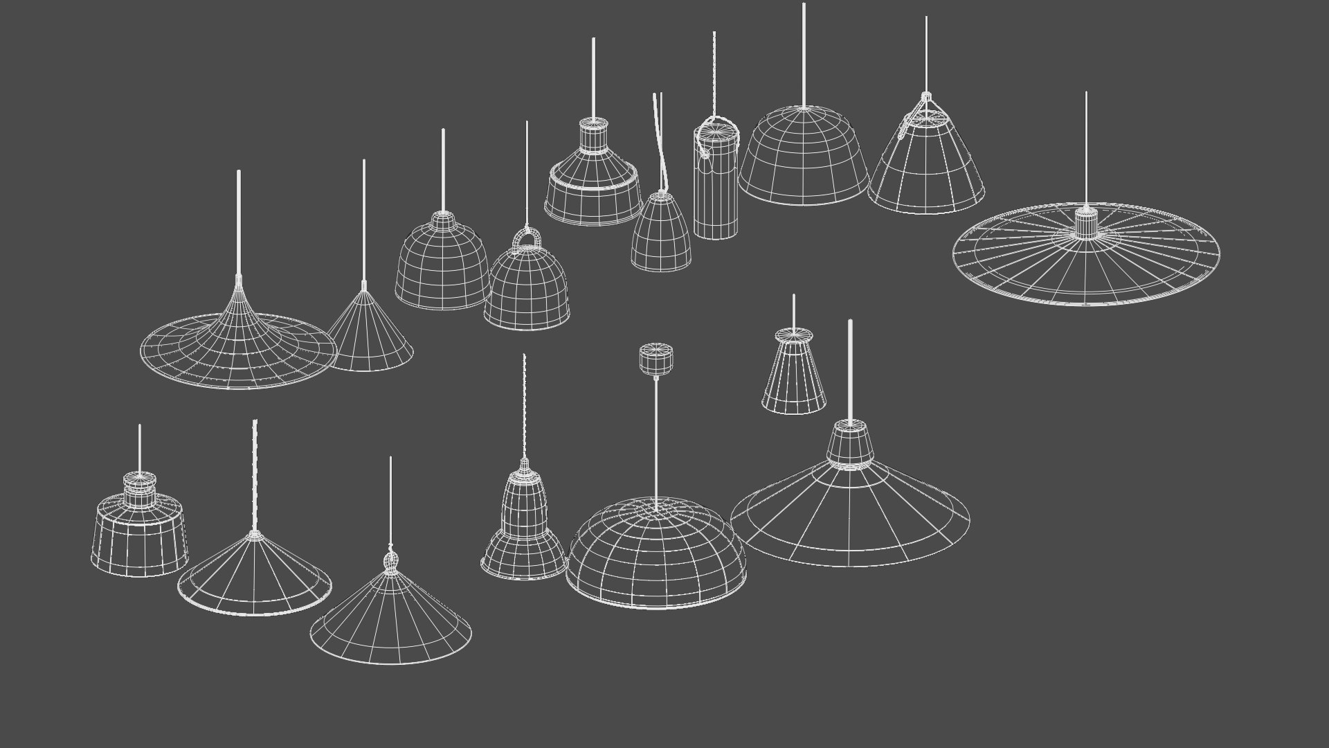 3D Ceiling Lamps 17 In 1 - TurboSquid 2179599