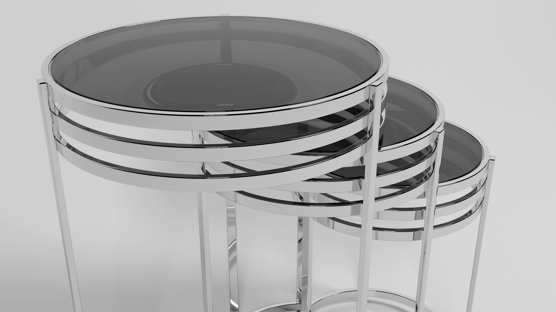 3D Stainless steel Side Tables set - TurboSquid 1960656
