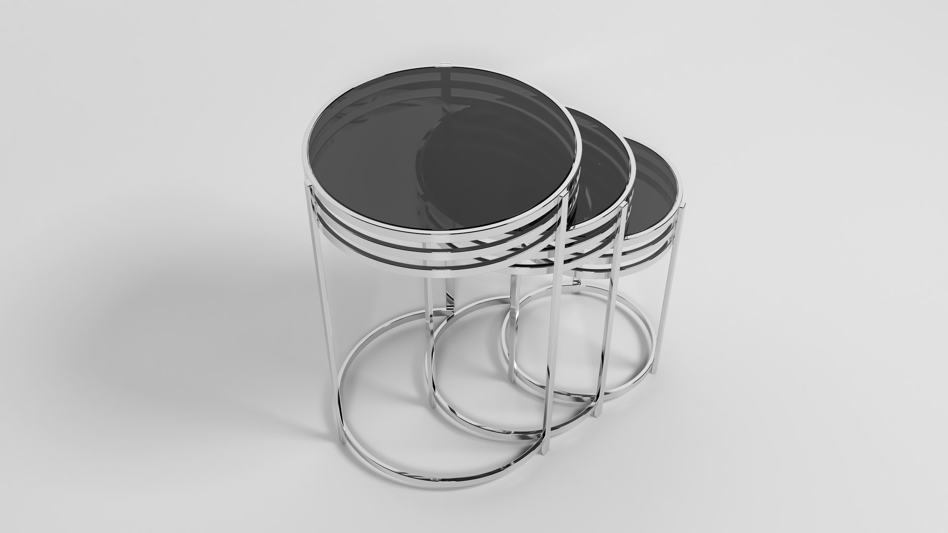 3D Stainless steel Side Tables set - TurboSquid 1960656