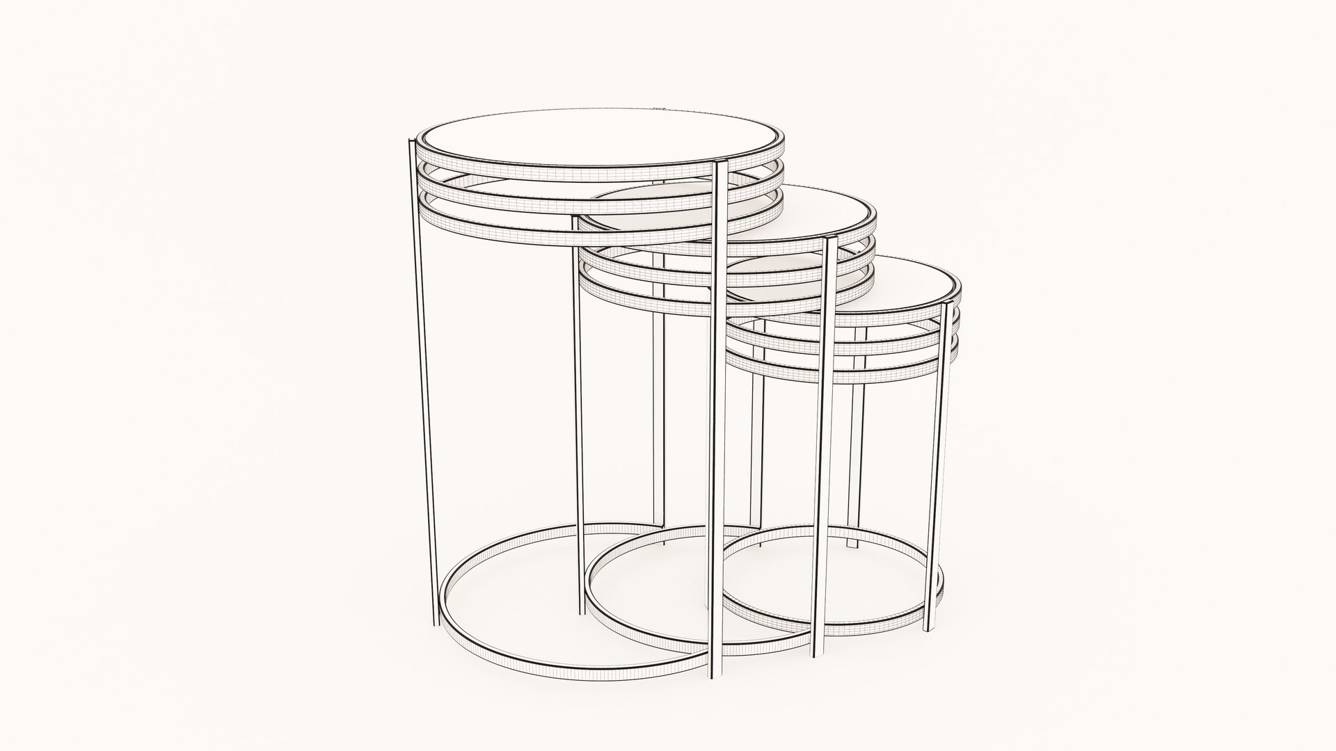 3D Stainless steel Side Tables set - TurboSquid 1960656
