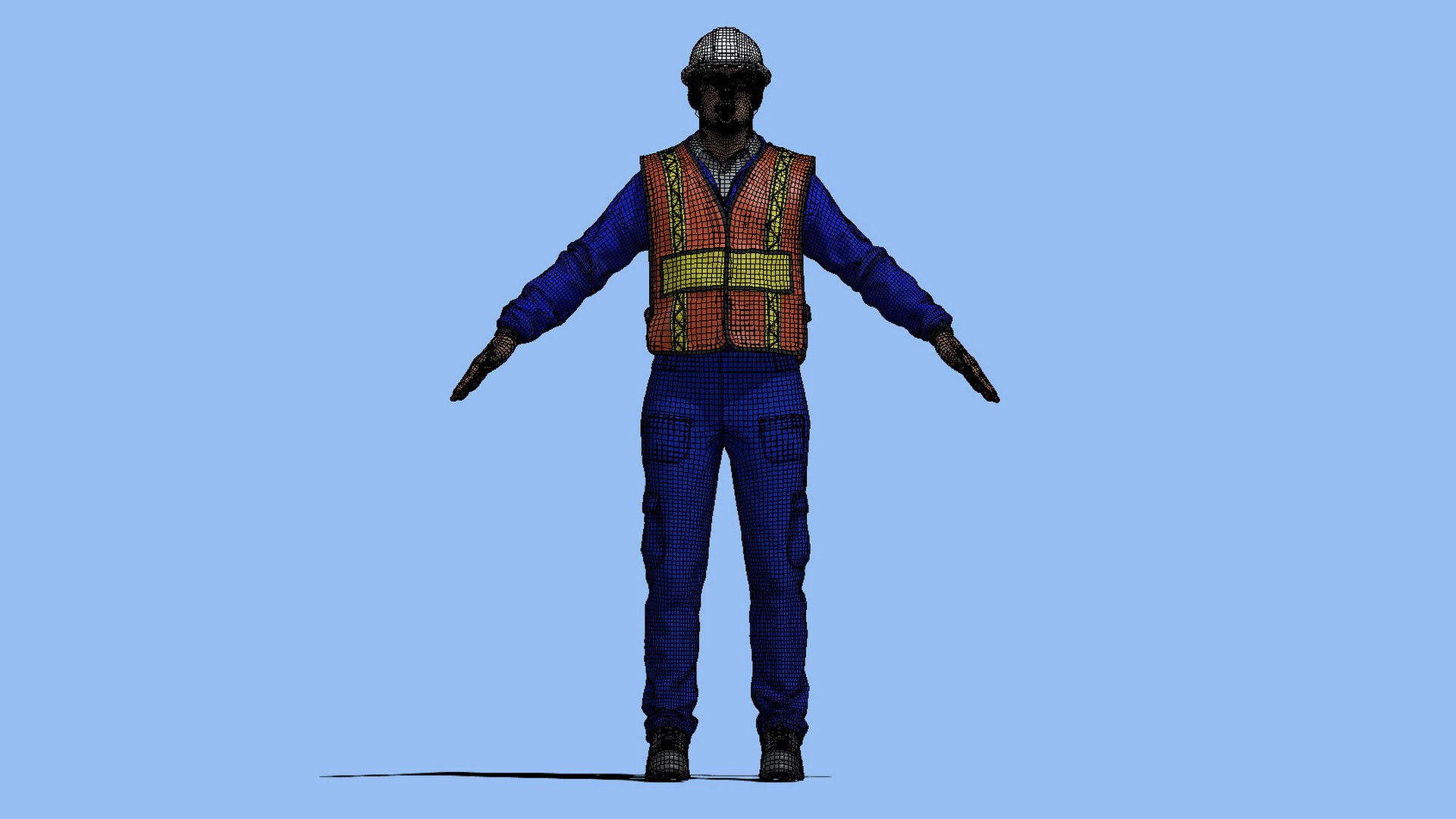 T-Pose Rigged Construction Worker 3D Model - TurboSquid 2267413
