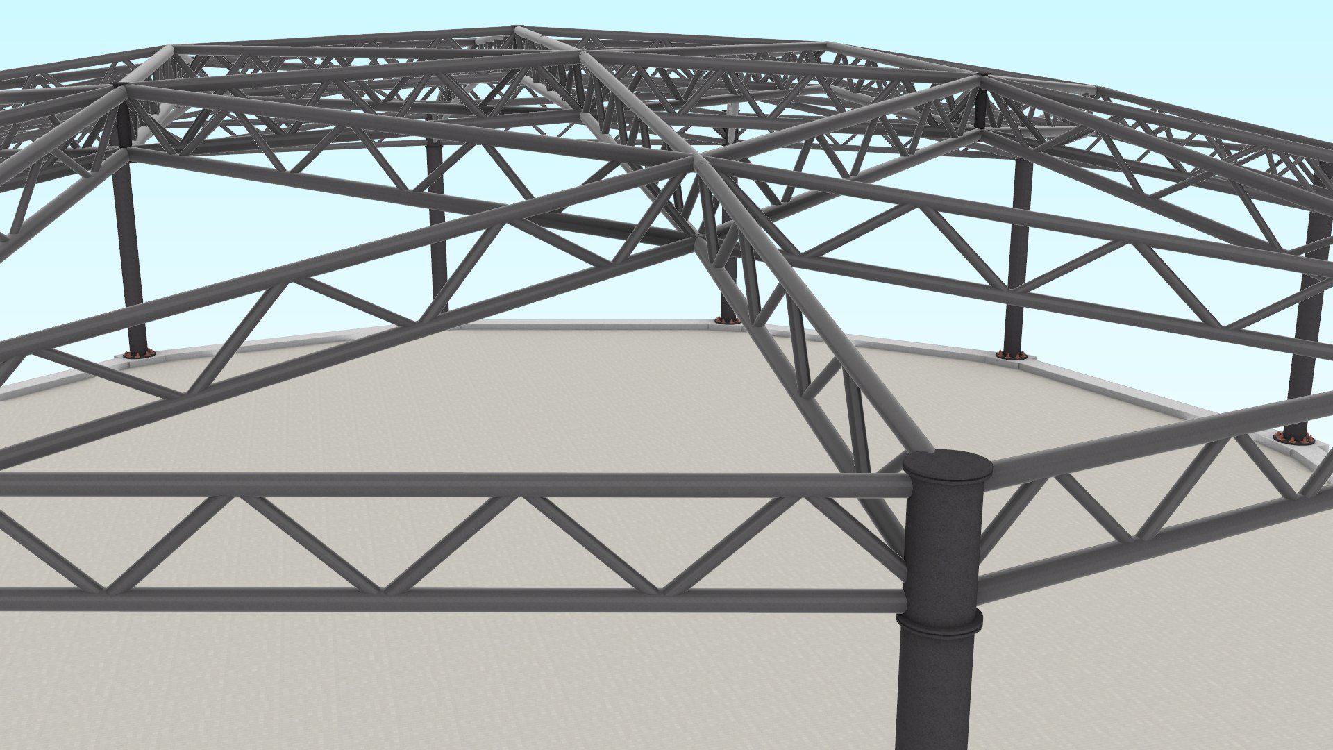 3D Truss Beam - Spherical Roof Model - TurboSquid 2060626