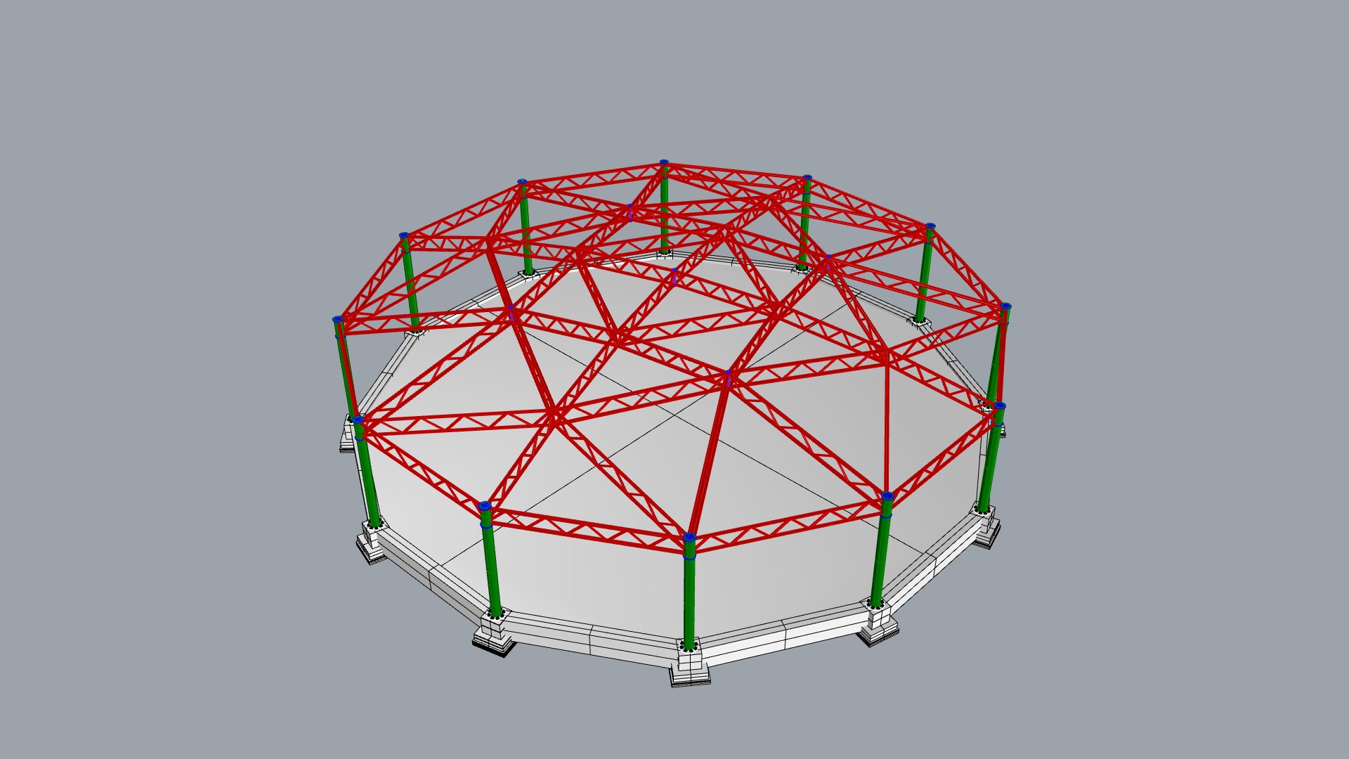 3D Truss Beam - Spherical Roof Model - TurboSquid 2060626
