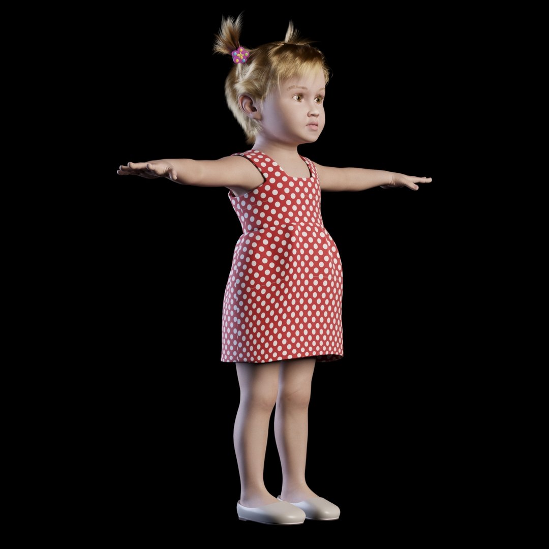 Baby Girl 3D Model - TurboSquid 1409850